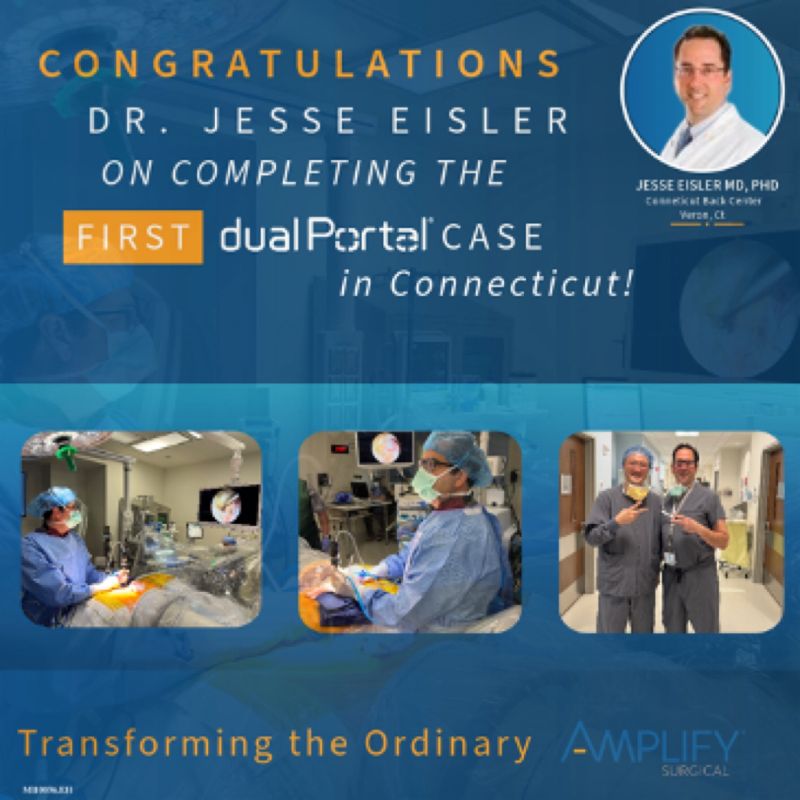 Congratulations to Dr. Jesse Eisler on completing the FIRST dualPortal® case in Connecticut ...